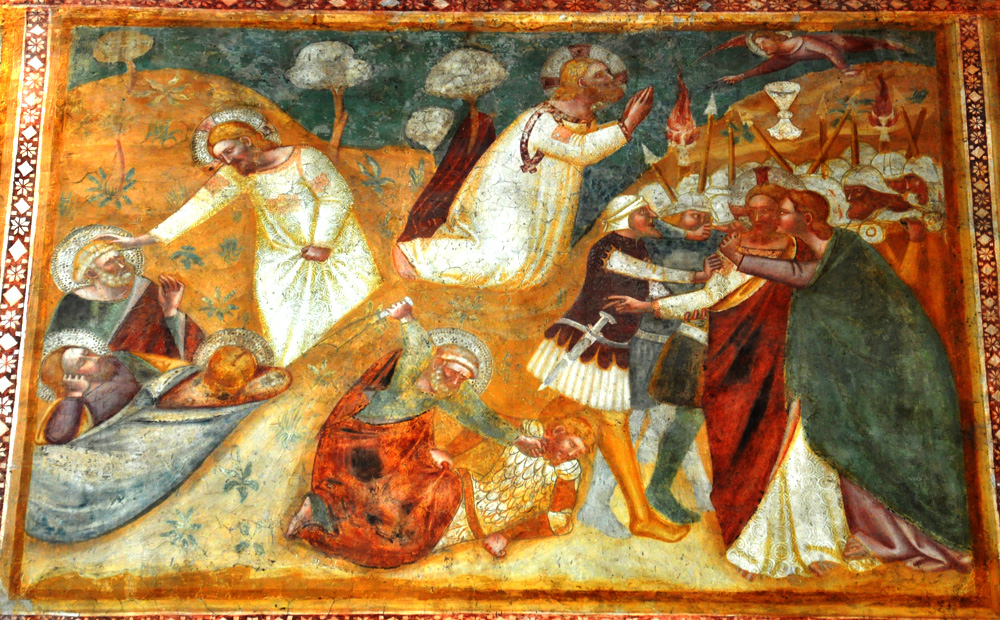 Fresque dans l'église de l'abbaye de Pomposa, Italie - Bible & Lecture ...